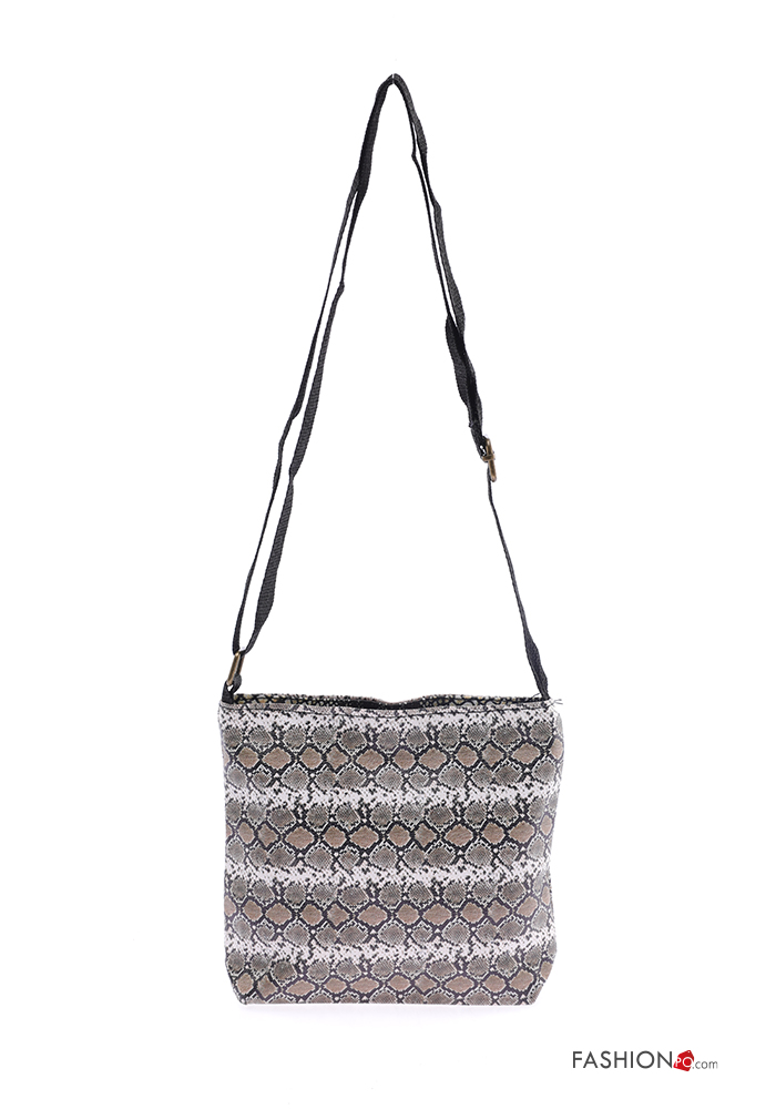 Snake print Bag with zip with shoulder strap | Bags | P79230001175 | EN
