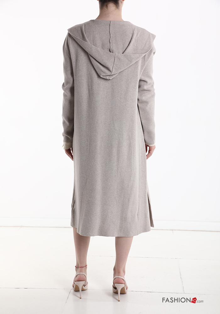 Duster Coat with pockets with split with hood | Coats & Jackets ...